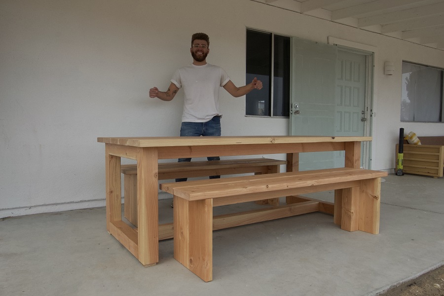 Outdoor Dining Table with Matching Benches | Kreg Tool