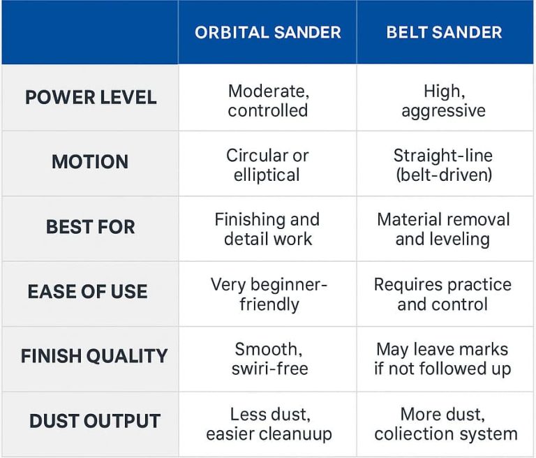 Orbital Sander vs Belt Sander - Which Should You Choose?